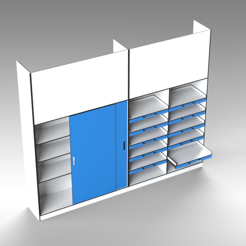 Tall HPL cabinet with drawers - Kemmlit