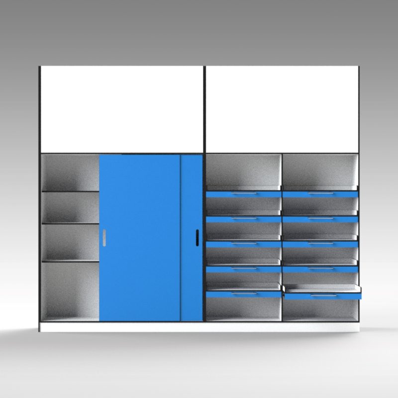 Tall HPL cabinet with drawers - Kemmlit