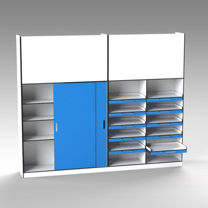 Tall HPL cabinet with drawers - Kemmlit