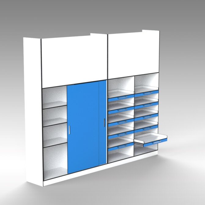 Tall HPL cabinet with drawers - Kemmlit